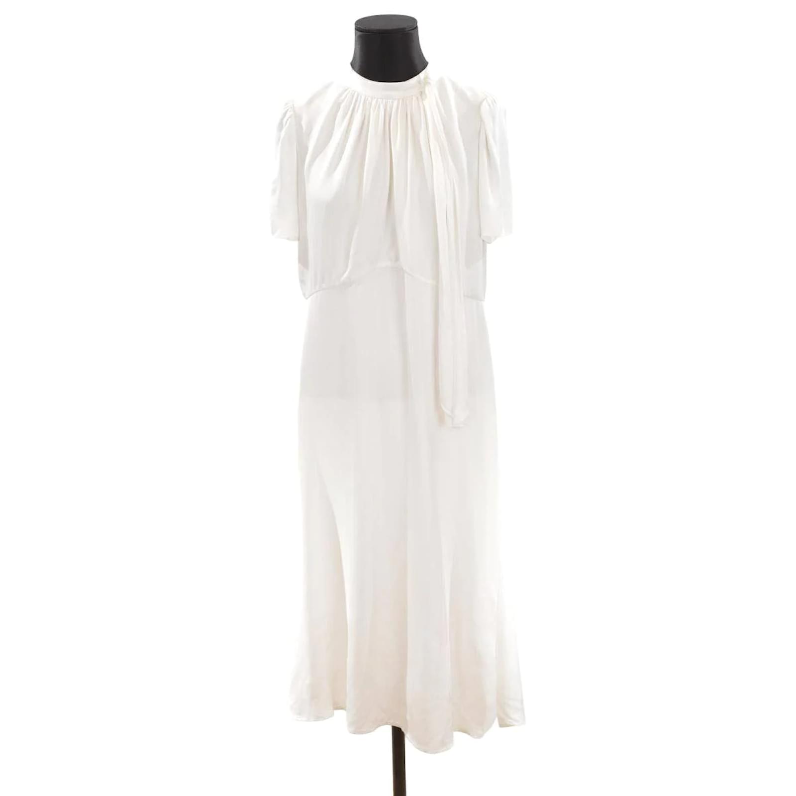 Lk Bennett White dress Viscose ref.1210182 - Joli Closet