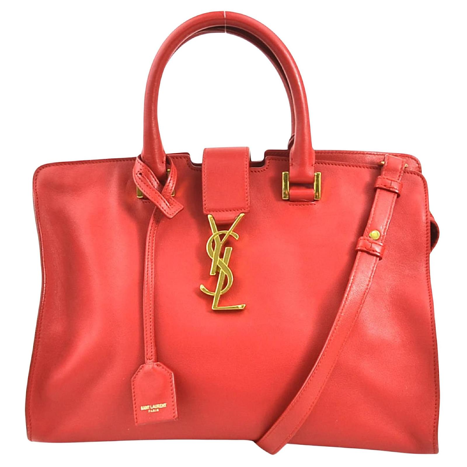 Saint Laurent Ysl Line Red Leather ref.1211350 - Joli Closet