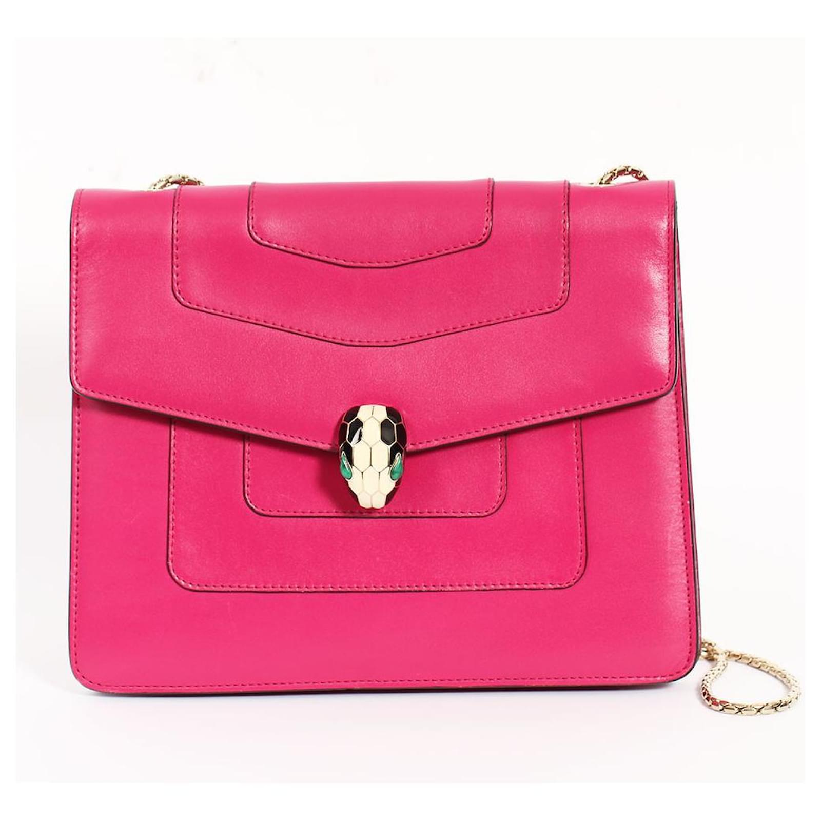 Bulgari BVLGARI Serpenti fuchsia bag Fuschia Fur ref.1214725 - Joli Closet