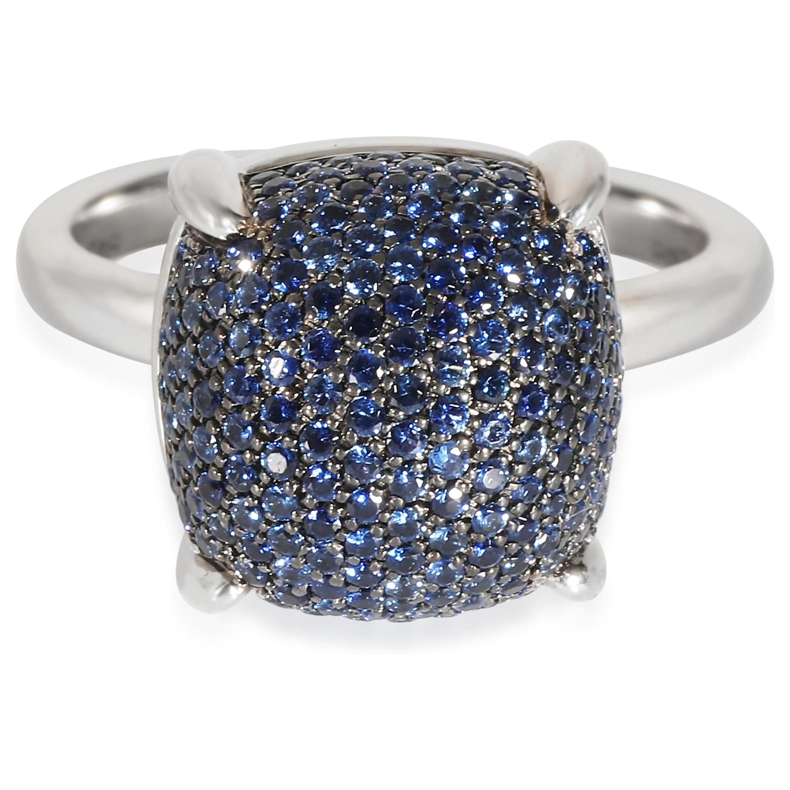 TIFFANY CO. Paloma Picasso Sugar Stack Blauer Saphirring in 18K WeiBgold