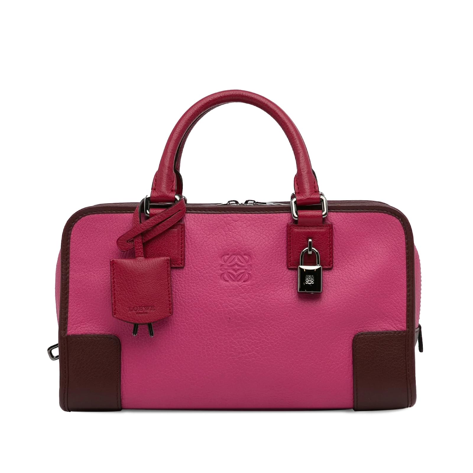 Pink Loewe Amazona 28 handbag Leather ref.1218042 - Joli Closet