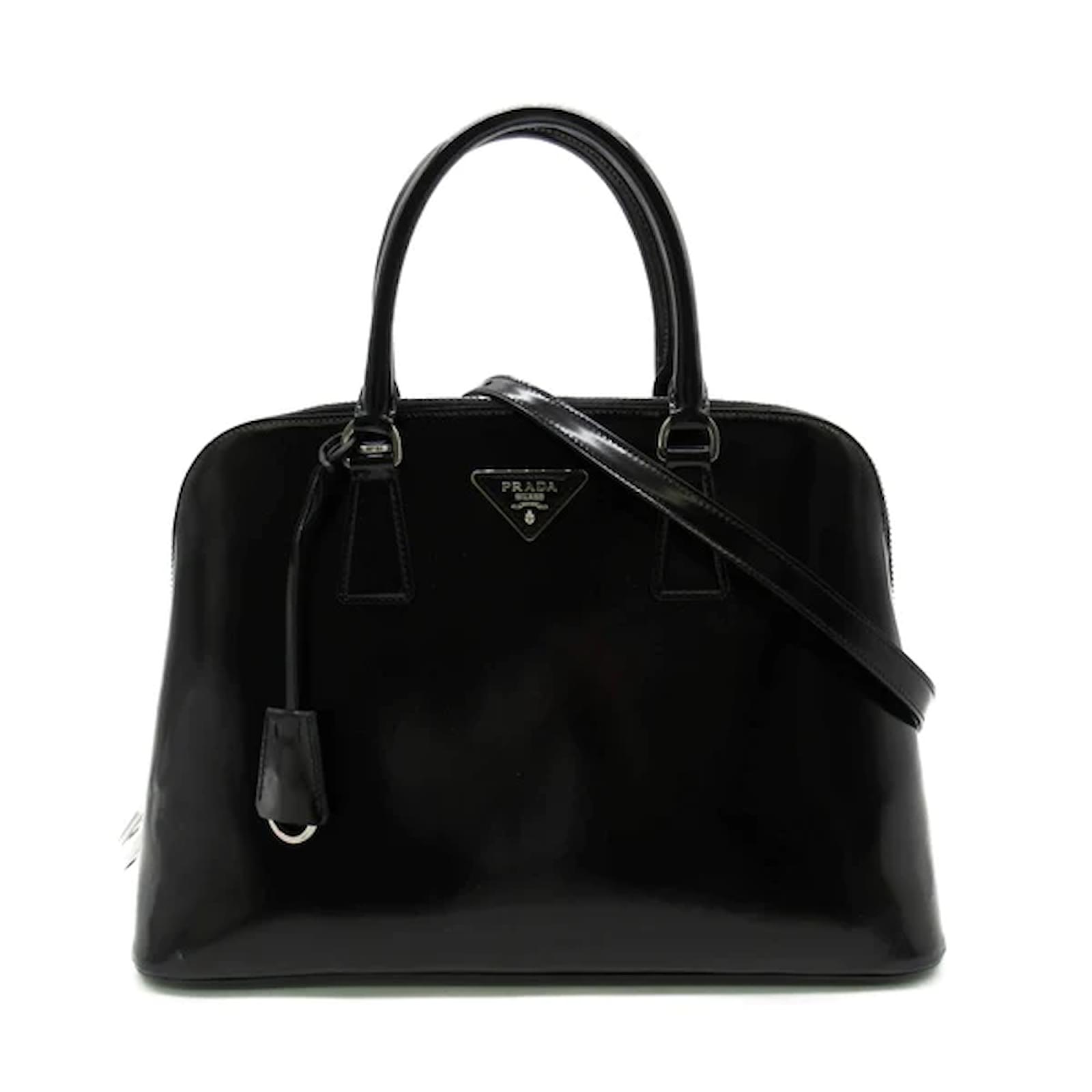 Prada City Calf Leather Dome Bag Black Pony-style calfskin ref.1220390 ...