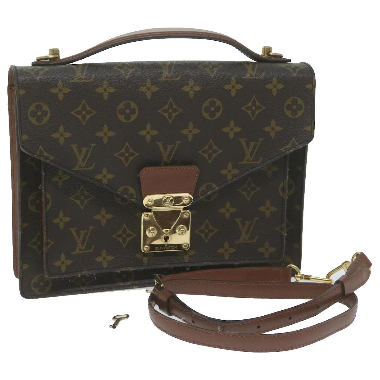 Louis Vuitton Monogram Monceau 28 Hand Bag 2way M51185 LV Auth 64402 ...