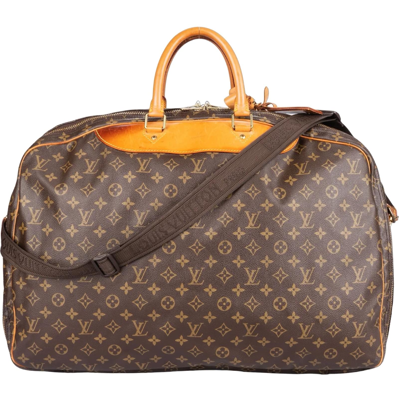 Louis Vuitton Canvas Mongram Alize Travelbag Brown Leather ref.1228506 ...