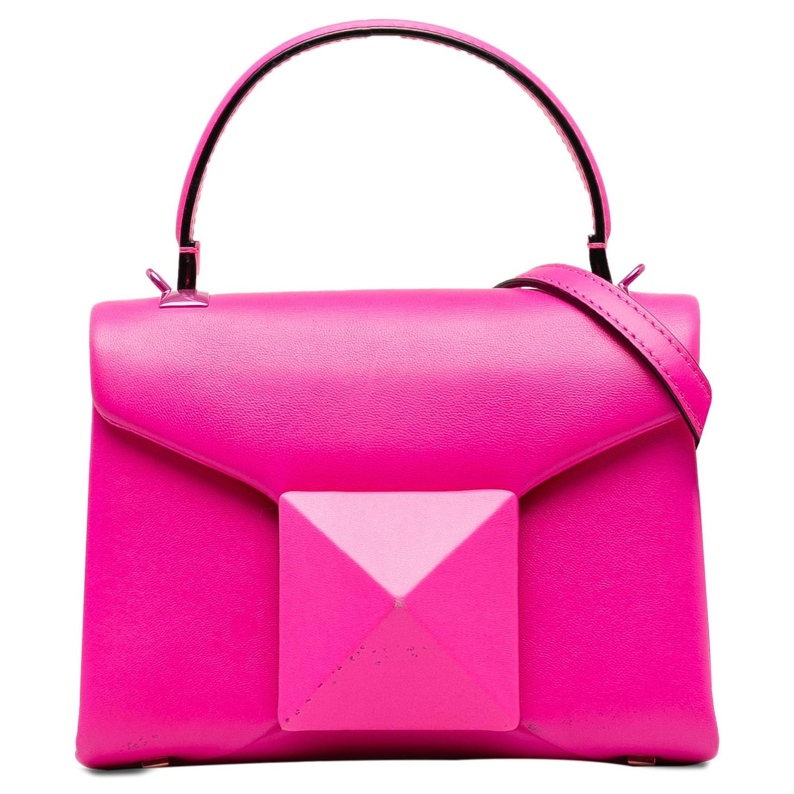 Valentino Pink Mini One Stud Satchel Leather Pony-style calfskin ref ...