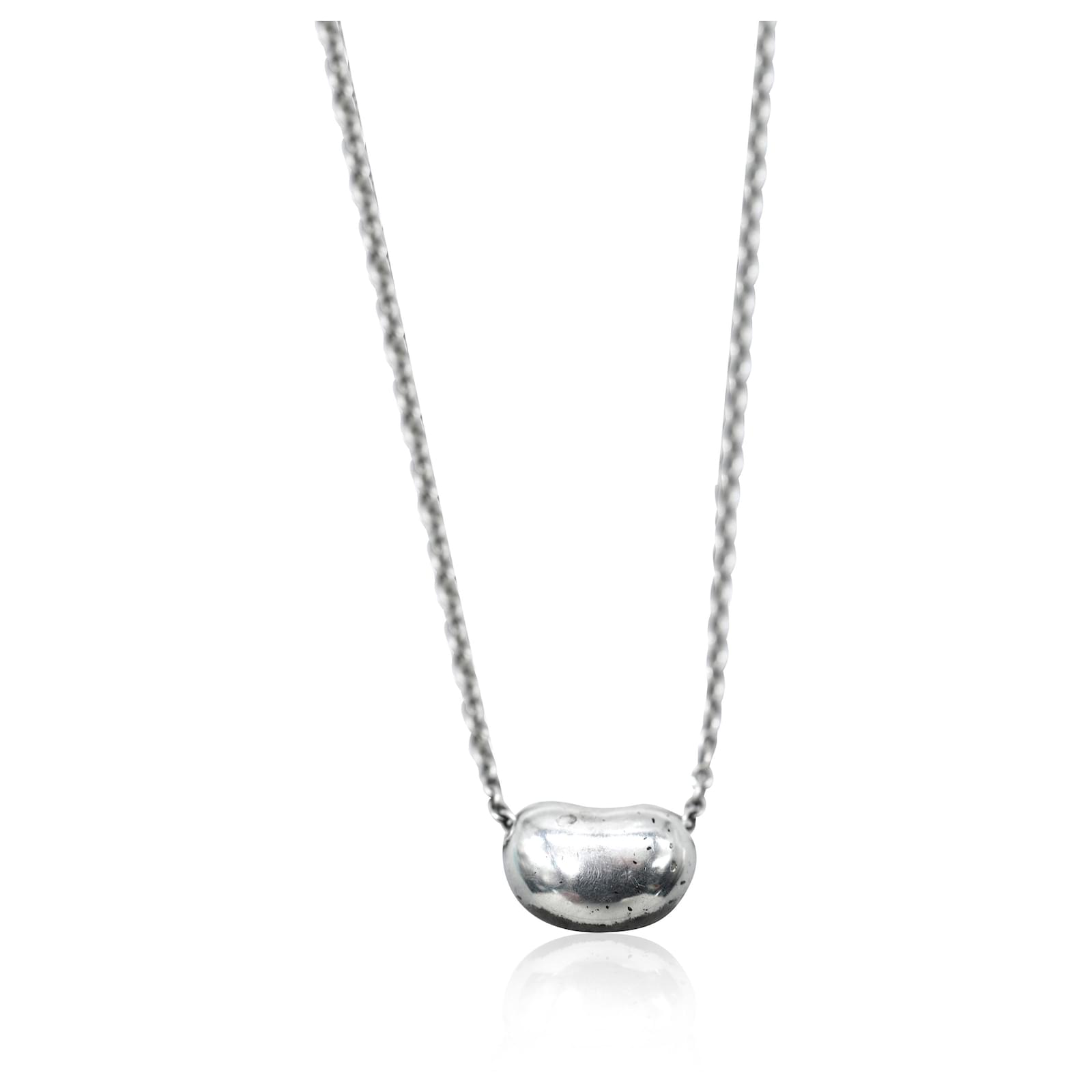 TIFFANY & CO. Elsa Peretti Bean Pendant in Sterling Silver 9mm bean ref ...