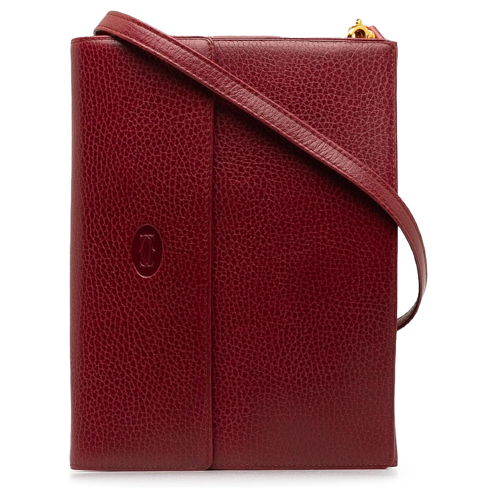 Cartier Red Must de Cartier Crossbody Bag Leather Pony-style calfskin ...