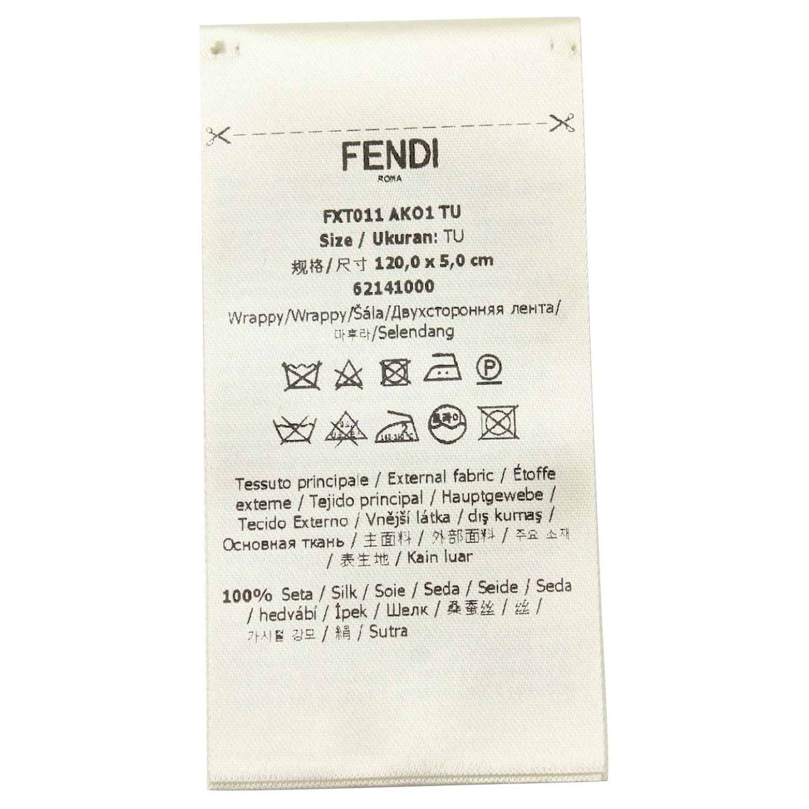 Fendi Grey Monogram Wrappy Silk ref.1231317 - Joli Closet