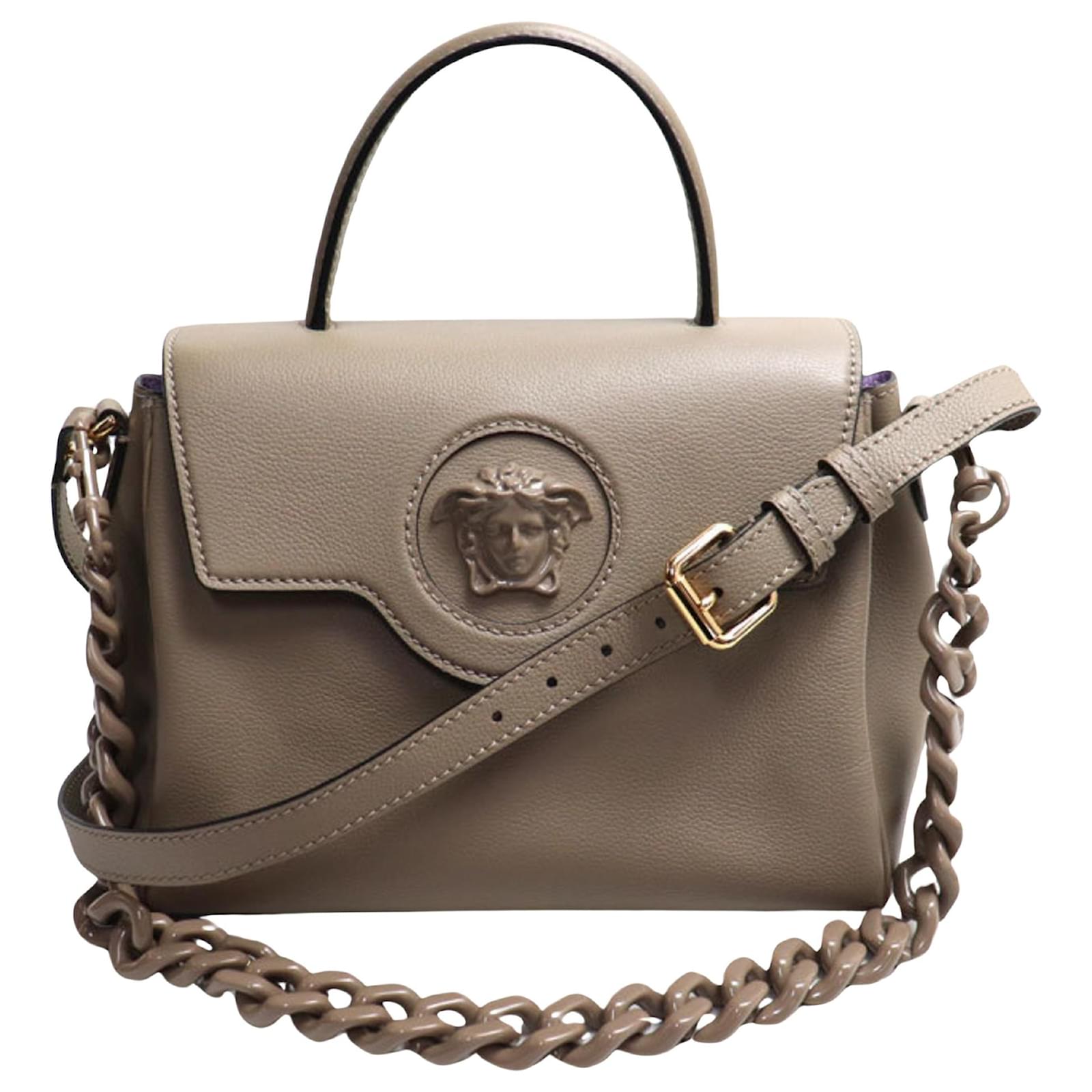 Versace Medusa Grey Leather ref.1233949 - Joli Closet
