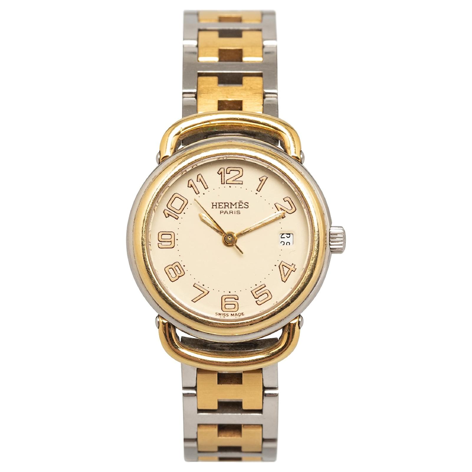 Hermès Hermes Silver Stainless Steel Clipper Watch Metal ref.1234248 ...