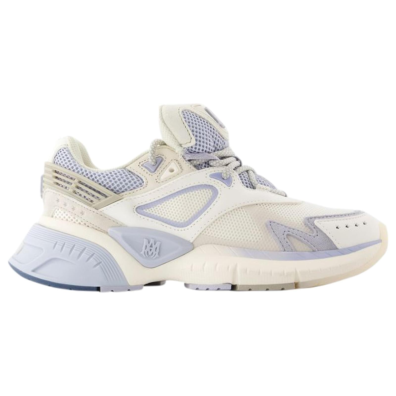 Ma Runner Sneakers - Amiri - Leather - Grey Blue Pony-style calfskin ...