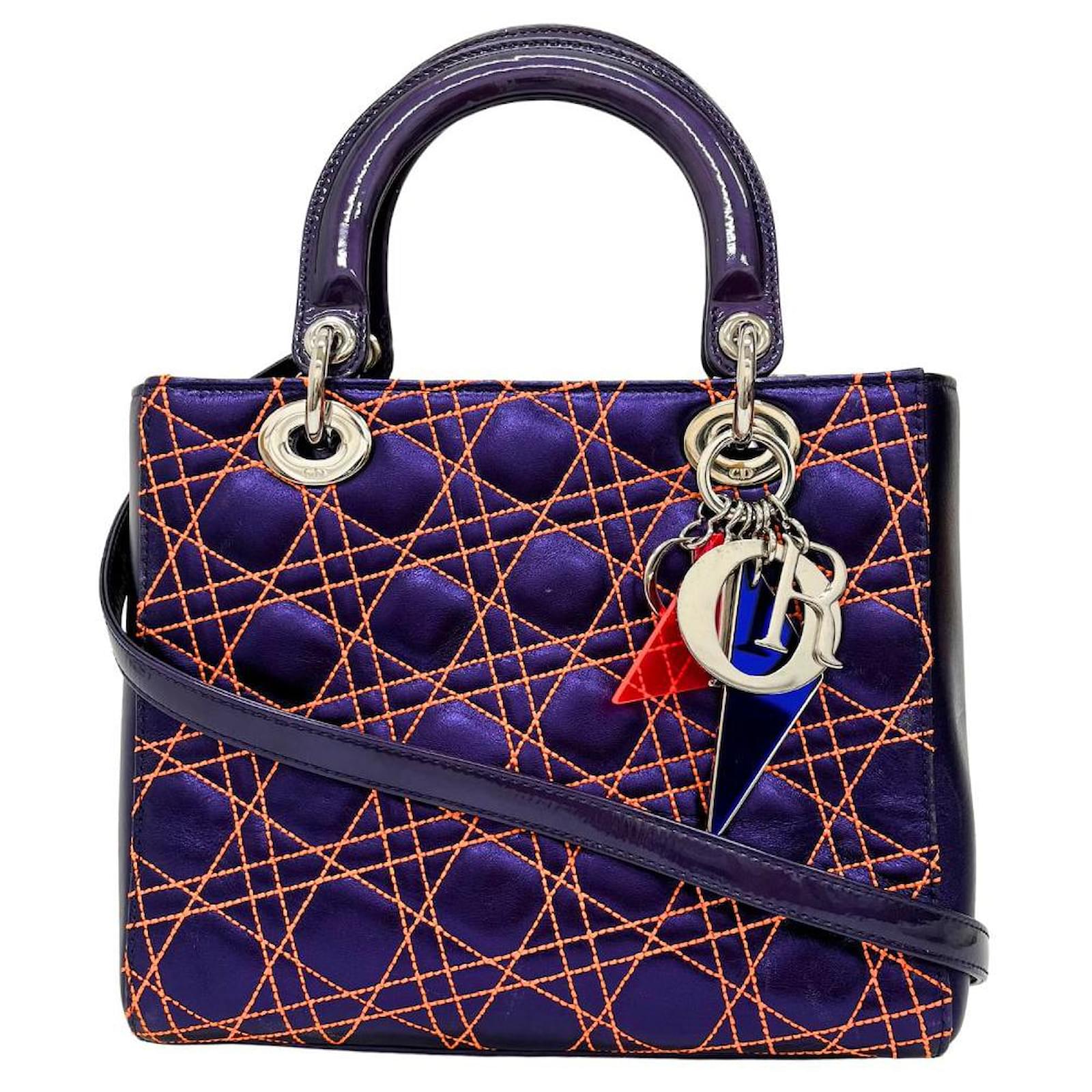 Dior Lady Dior Purple Leather ref.1237637 - Joli Closet
