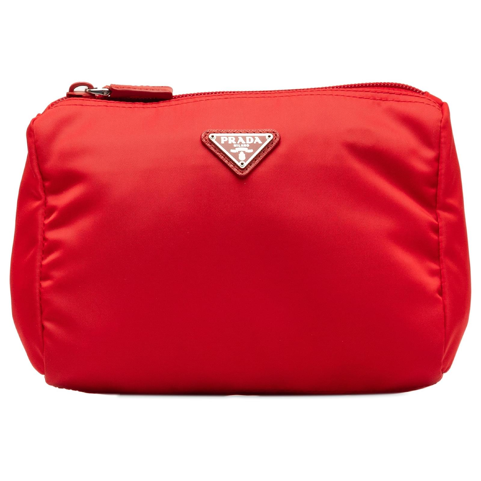 Prada Red Tessuto Pouch Nylon Cloth ref.1247309 - Joli Closet