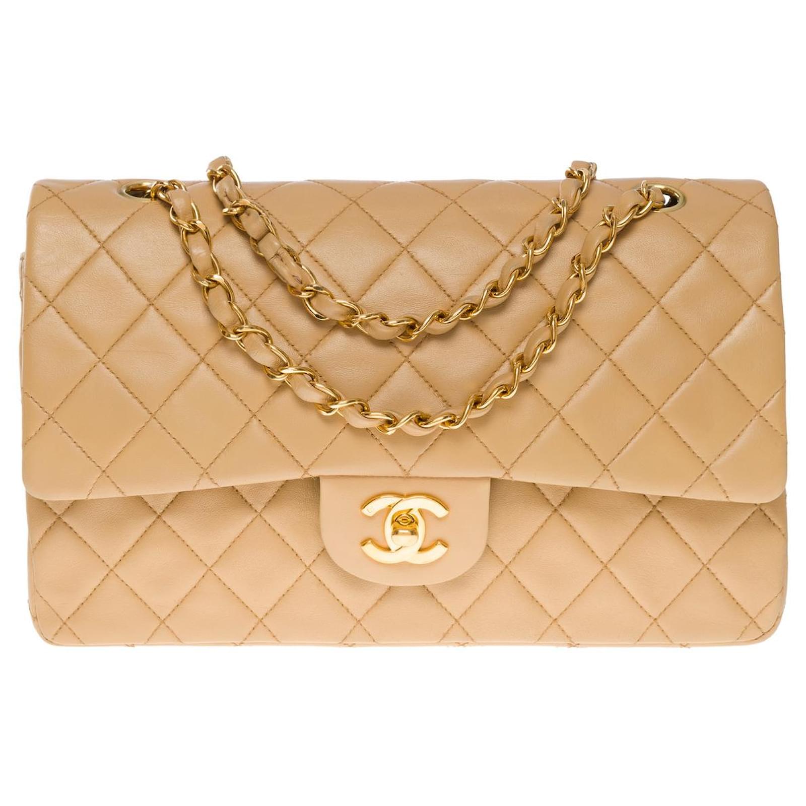 Sac Chanel Timeless/Classic in Beige Leather - 101166 (Sold) - Joli Closet