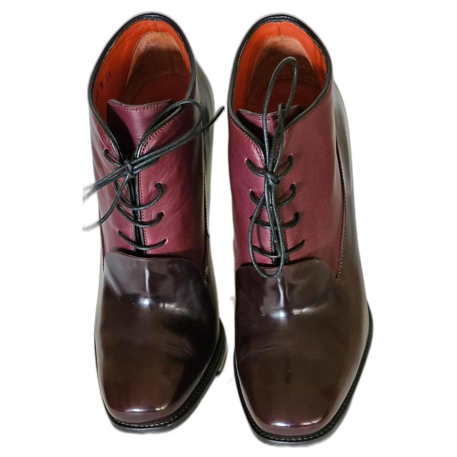 Santoni Heels Dark brown Patent leather ref.1251133 - Joli Closet