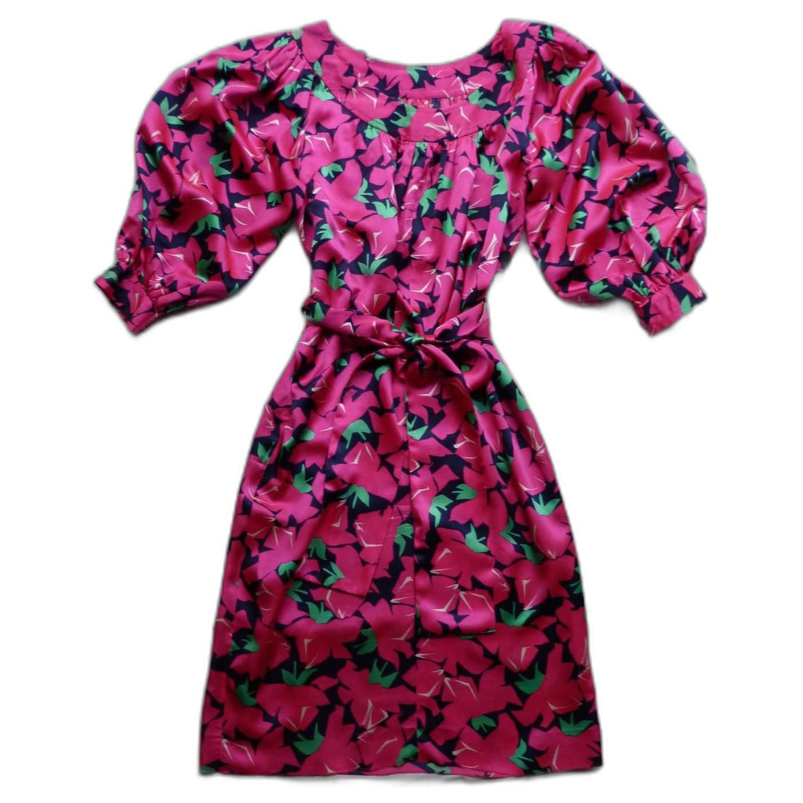 Yves Saint Laurent Dresses Multiple colors Satin ref.1251255 - Joli Closet