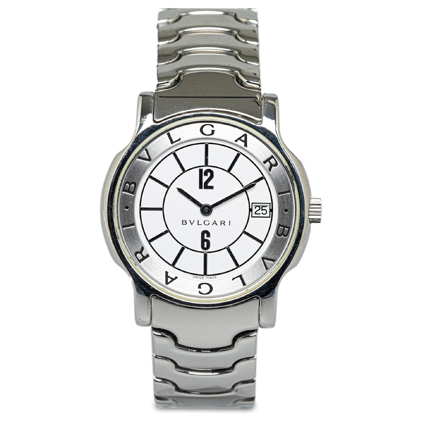 Bulgari Bvlgari Silver Quartz Stainless Steel Solotempo Watch Silvery ...
