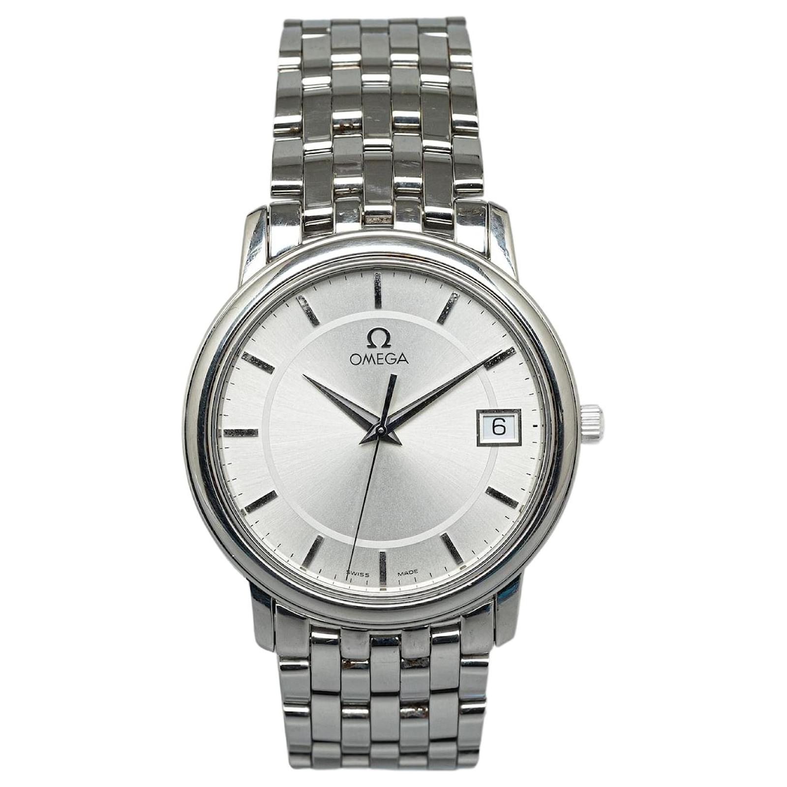 Omega Silver Quartz Stainless Steel De Ville Prestige Watch Silvery ...