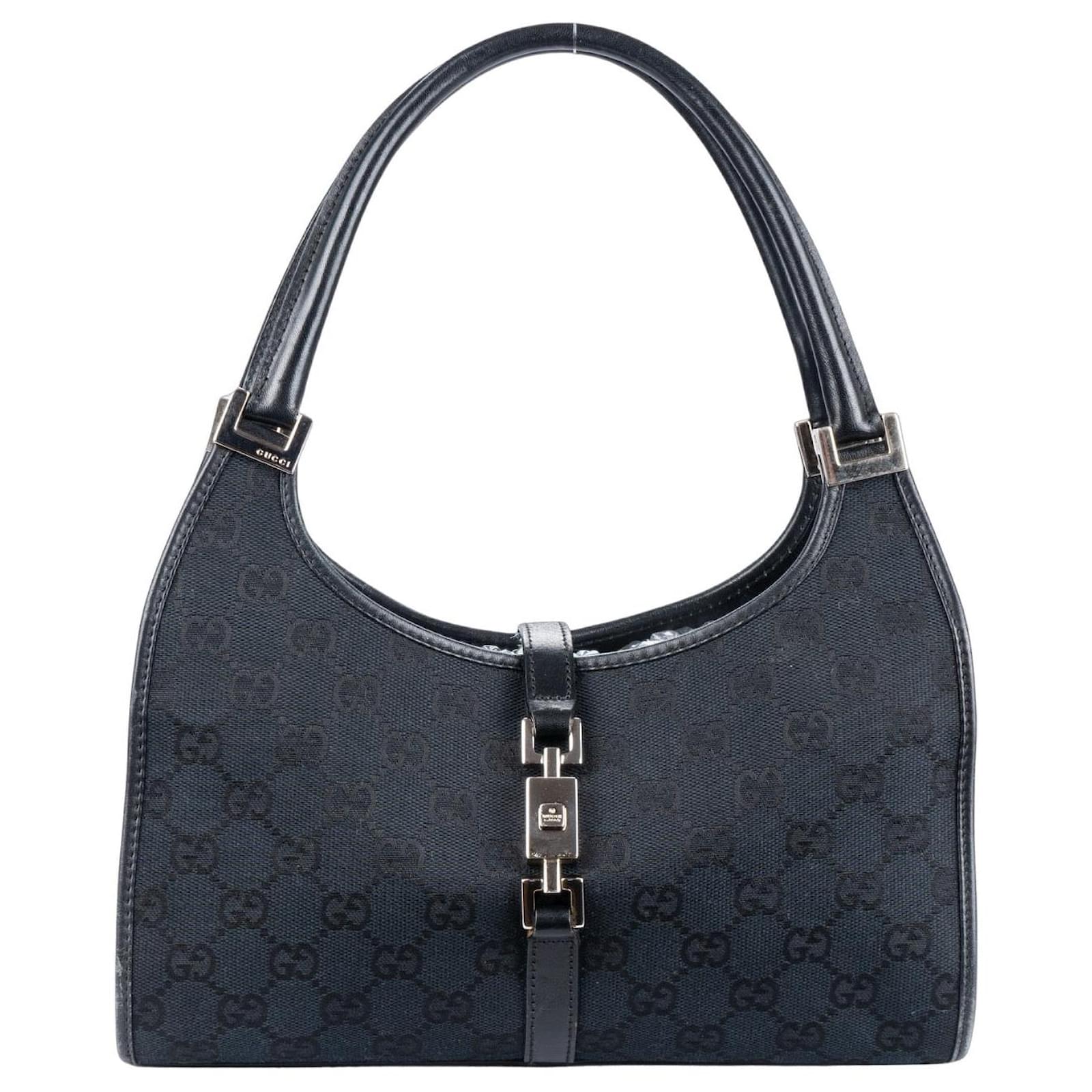 Gucci GG Monogram Mini Jackie Handbag Black Leather ref.1253046 - Joli ...