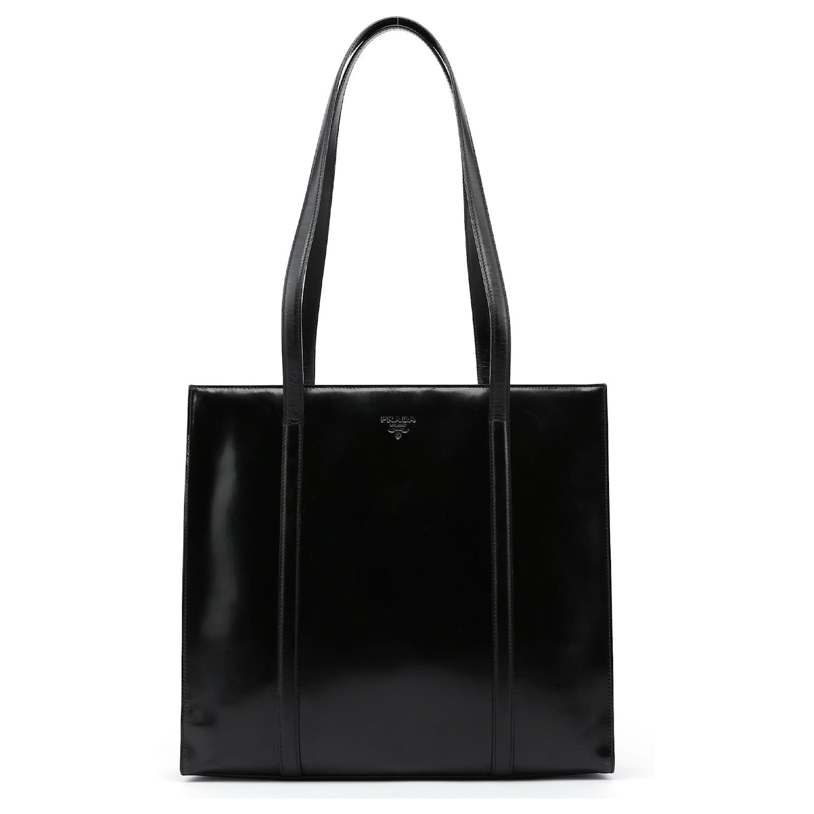 PRADA Totes Patent leather Black Re-Edition 1995 ref.1253076 - Joli Closet