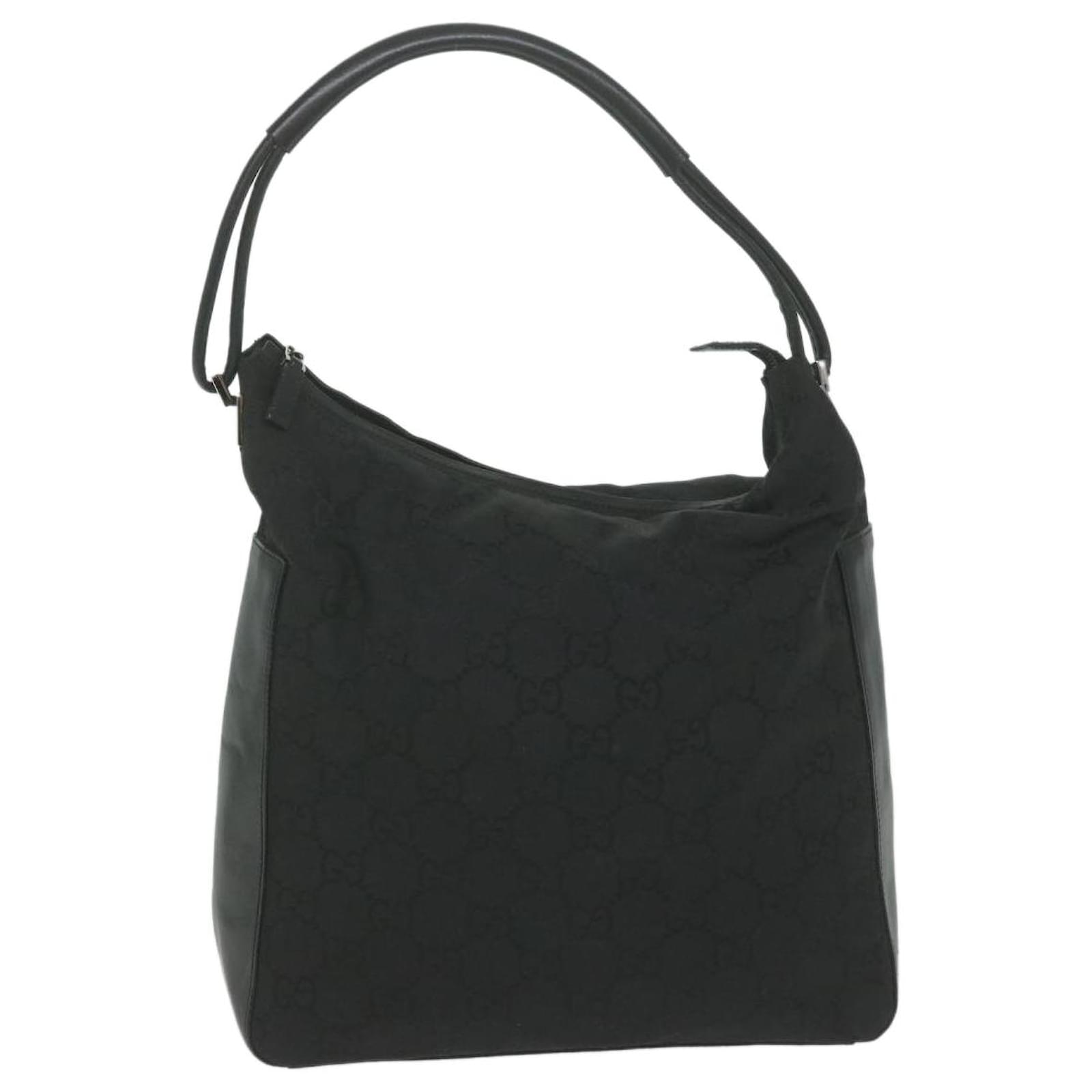 gucci GG Canvas Shoulder Bag black 001 3770 002122 Auth ep2821 Cloth ...