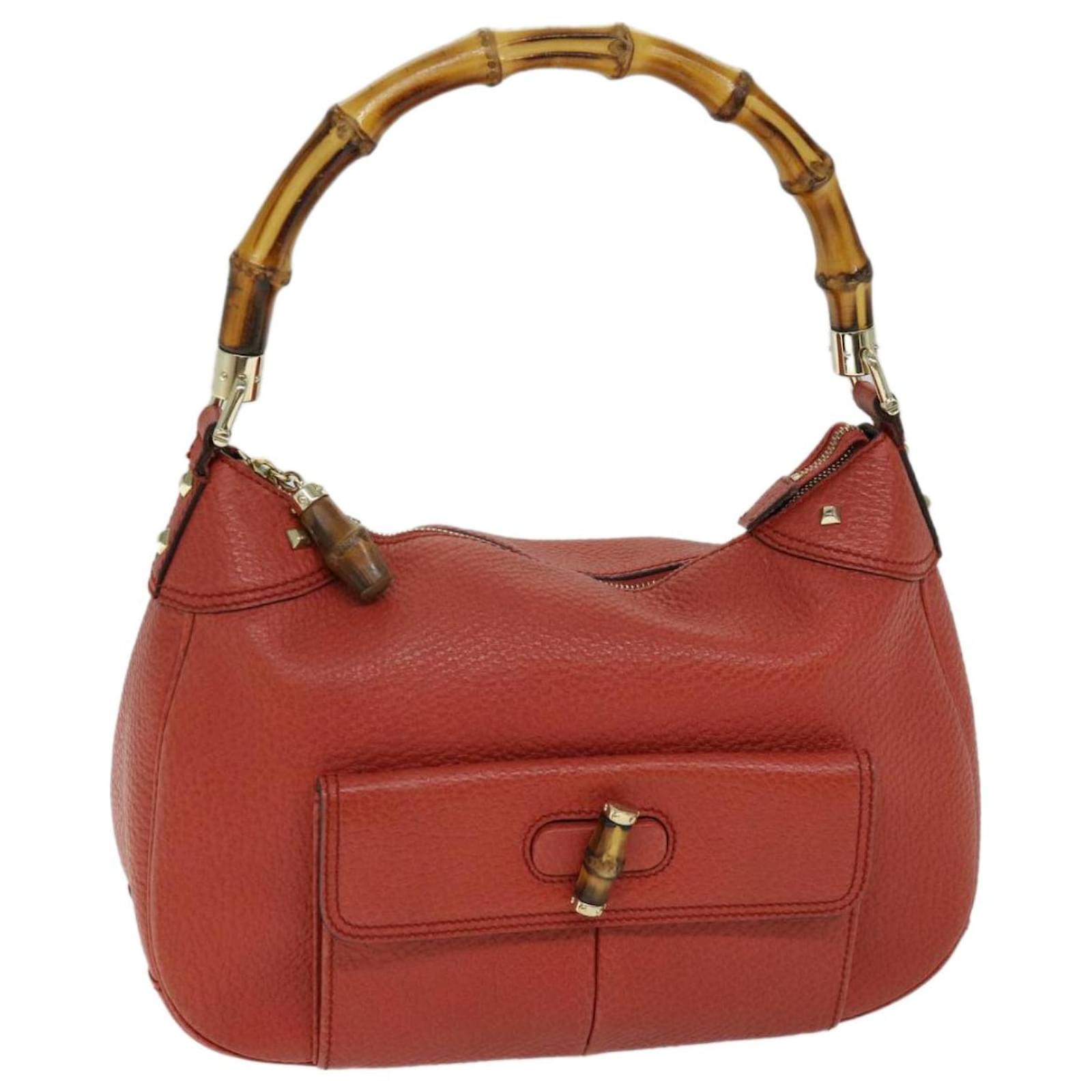 GUCCI Bamboo Shoulder Bag Leather Orange 137383 auth 66492 ref.1257104 ...