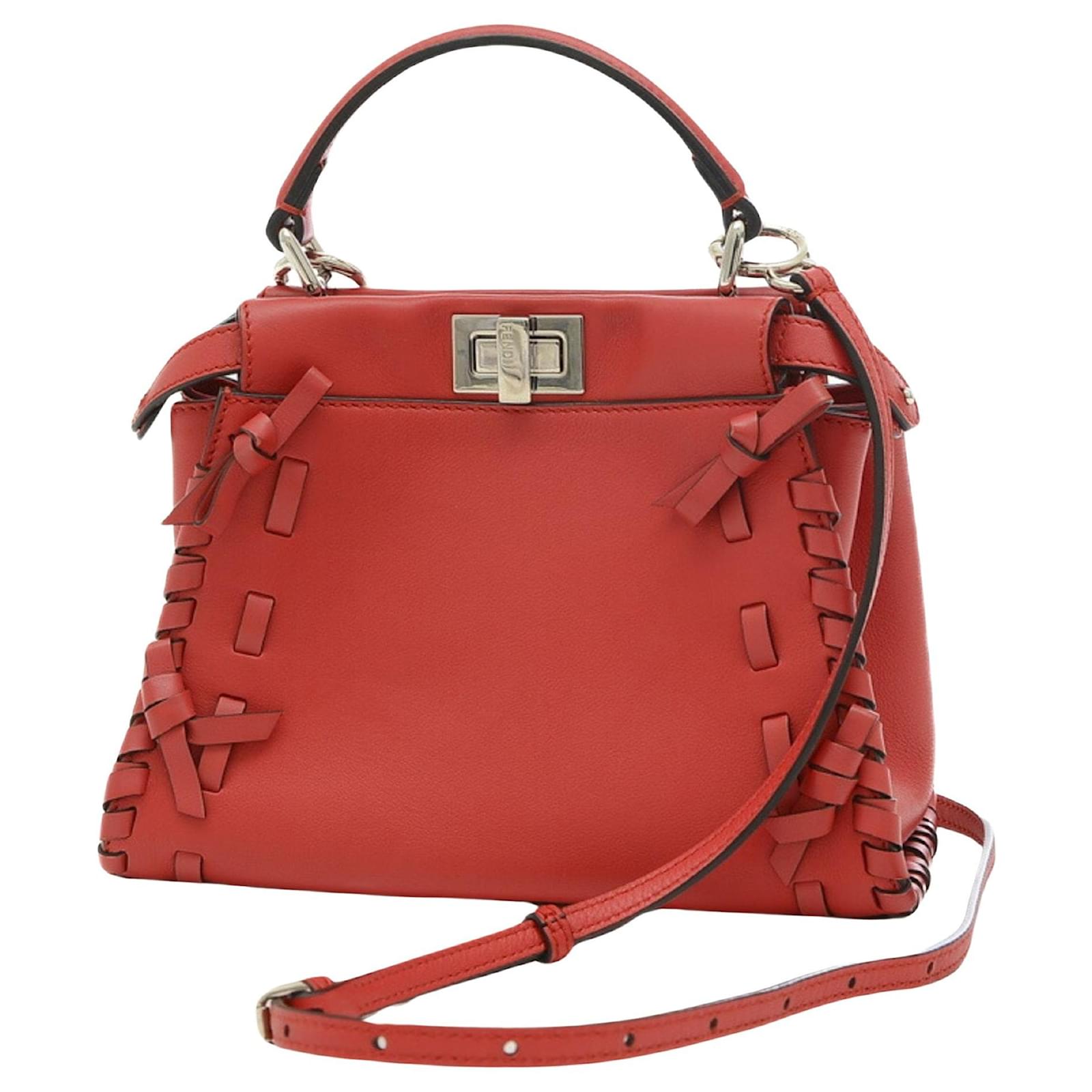 Fendi Peekaboo Red Leather ref.1261529 - Joli Closet