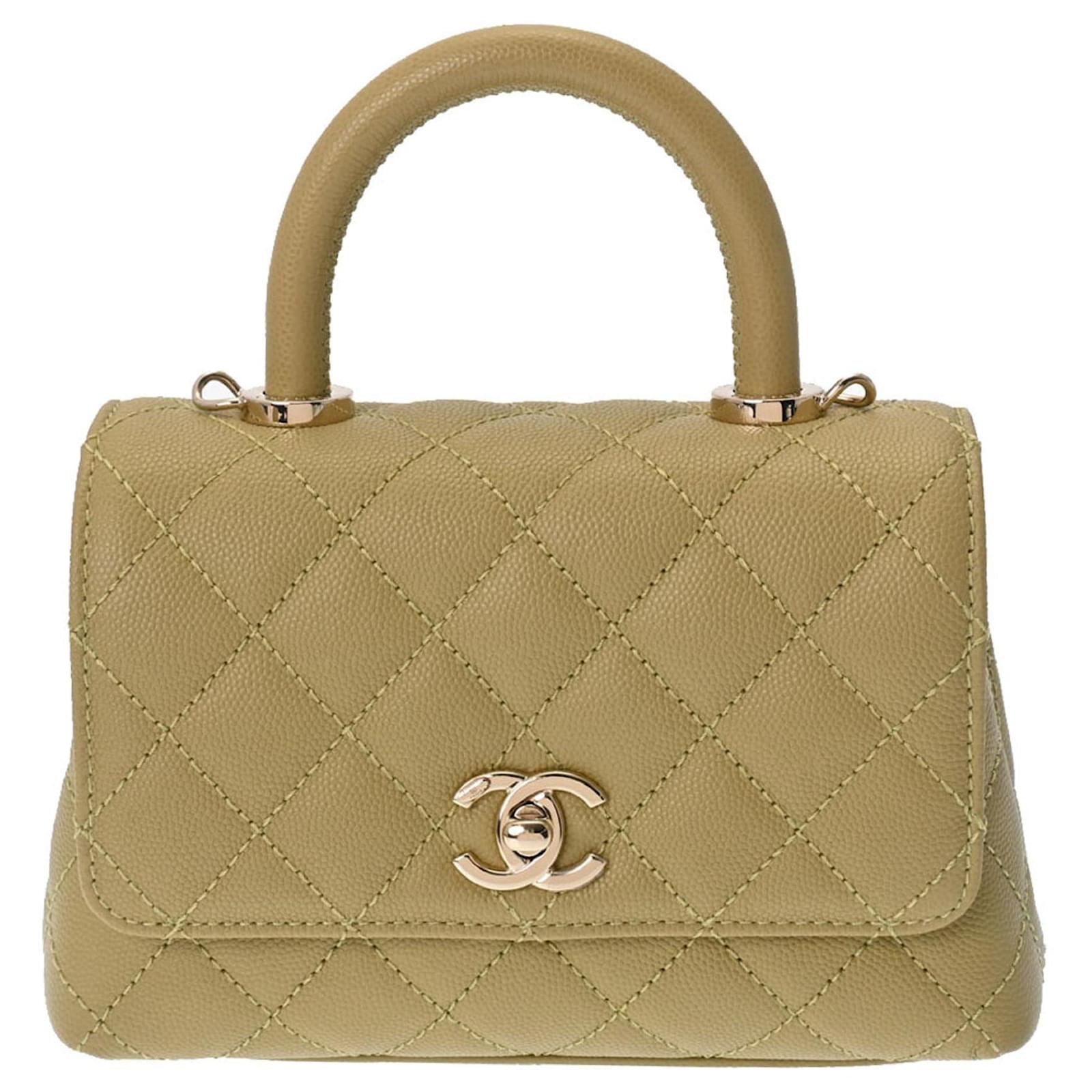 Chanel Coco Handle Beige Leather ref.JC1261683 (Sold) - Joli Closet