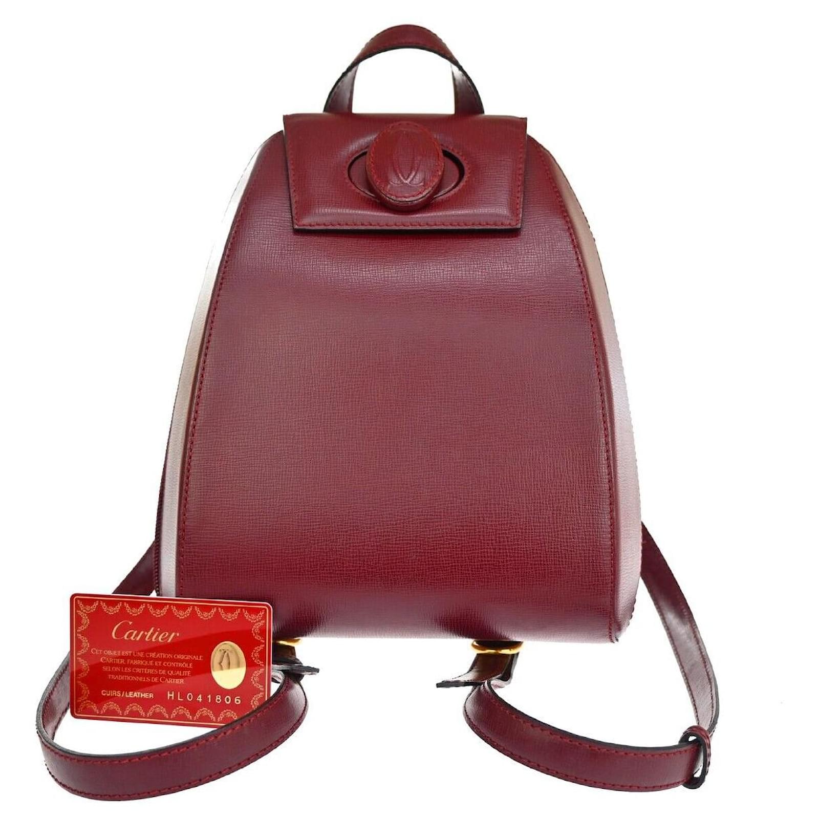 Cartier Must de Cartier Dark red Leather ref.1264490 - Joli Closet