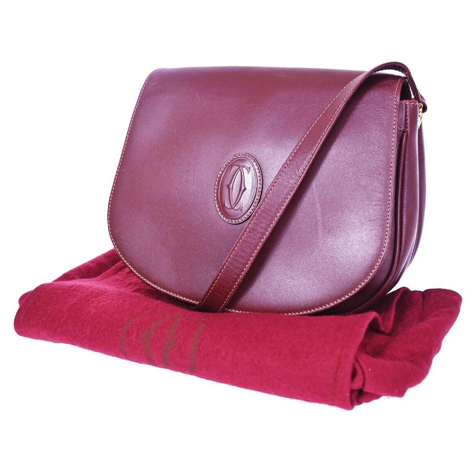 Cartier Must de Cartier Dark red Leather ref.1265202 - Joli Closet