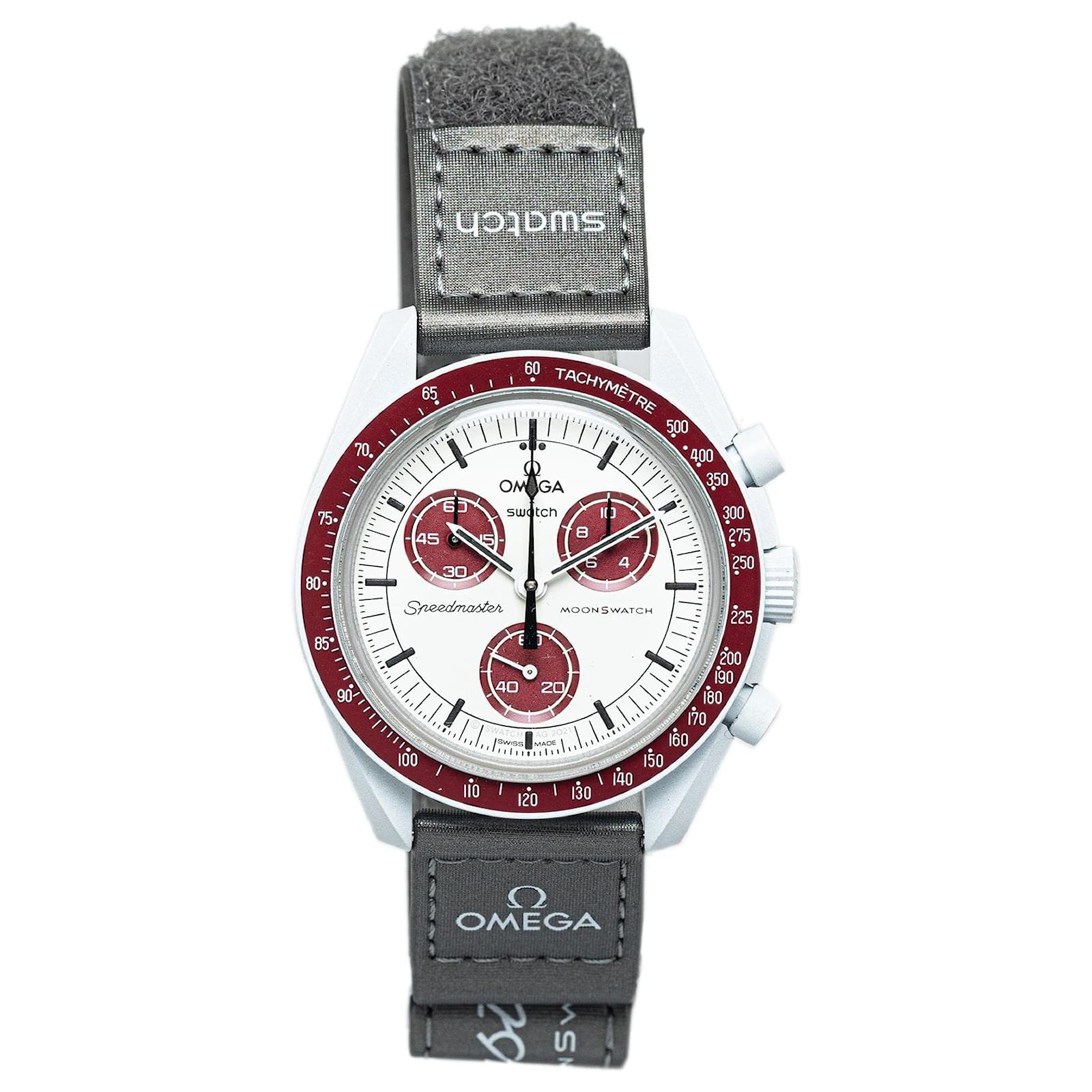 White Omega x Swatch Quartz Bioceramic Moonswatch Mission to Pluto ...