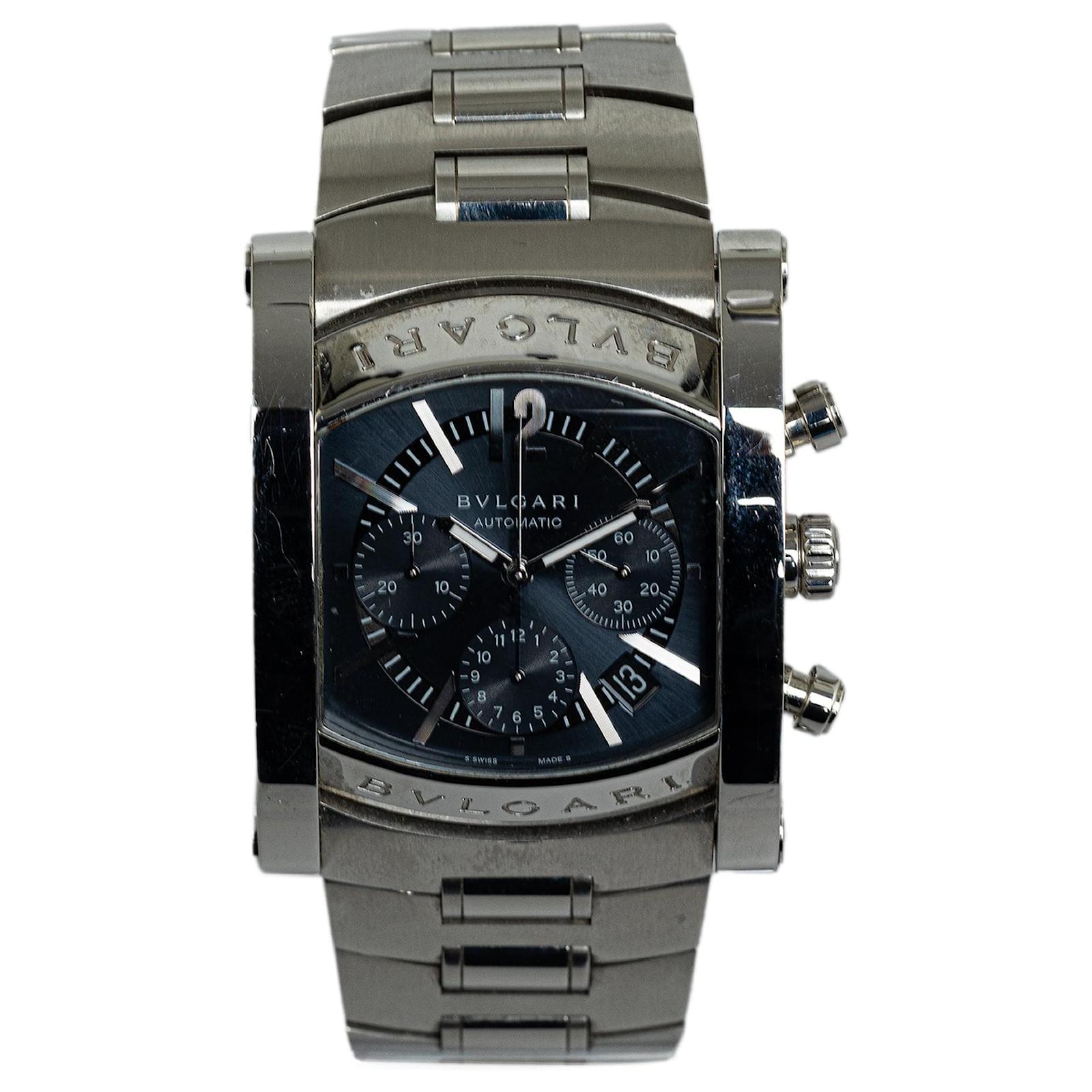 Bulgari Silver Bvlgari Automatic Stainless Steel Assioma Chronograph ...