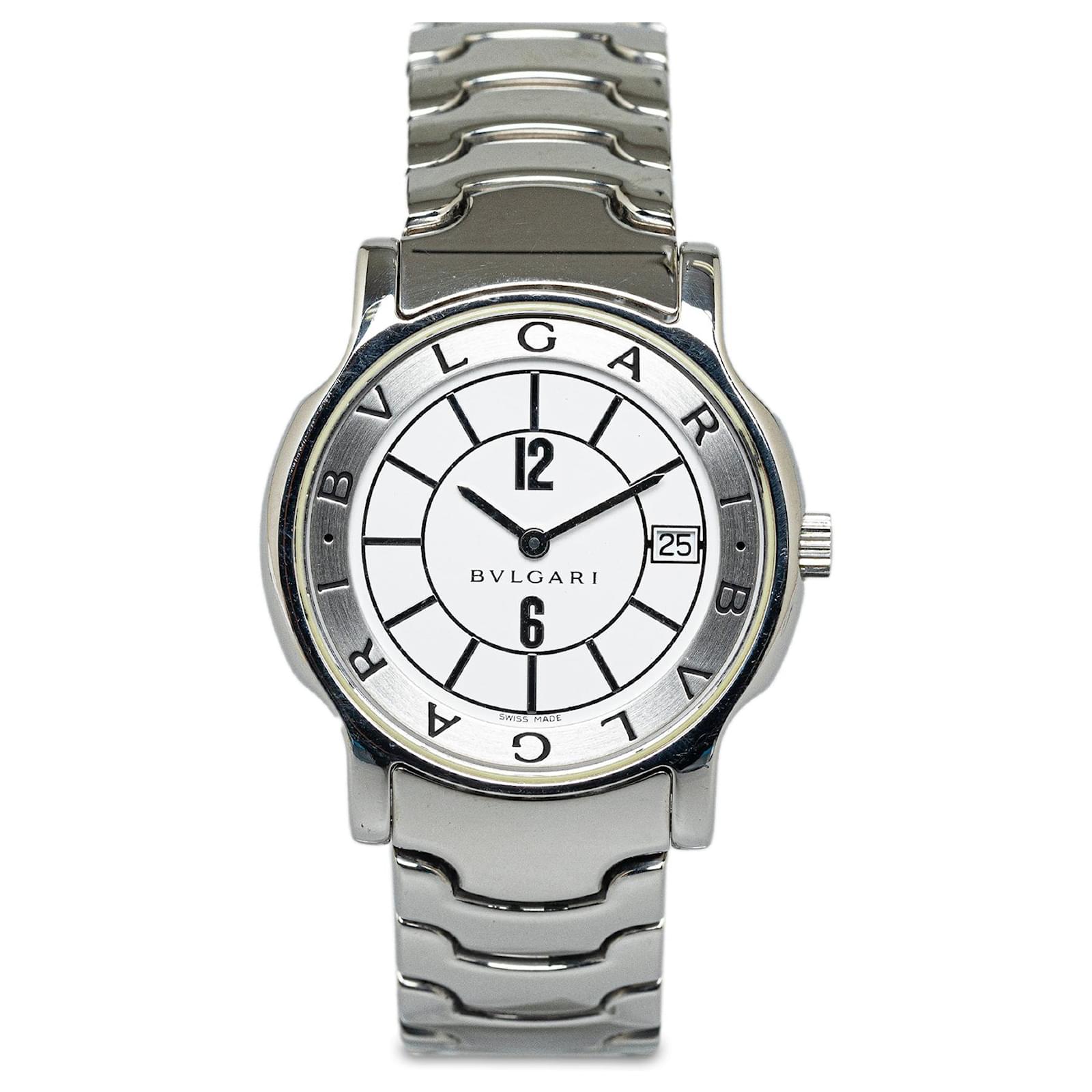 Bulgari Silver Bvlgari Quartz Stainless Steel Solotempo Watch Silvery ...