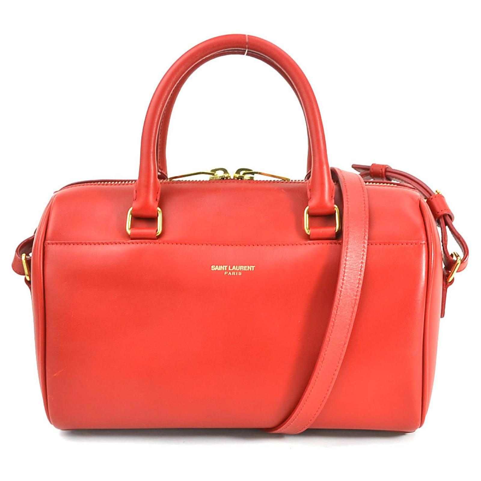 Saint Laurent Baby Duffle Red Leather ref.1271397 - Joli Closet