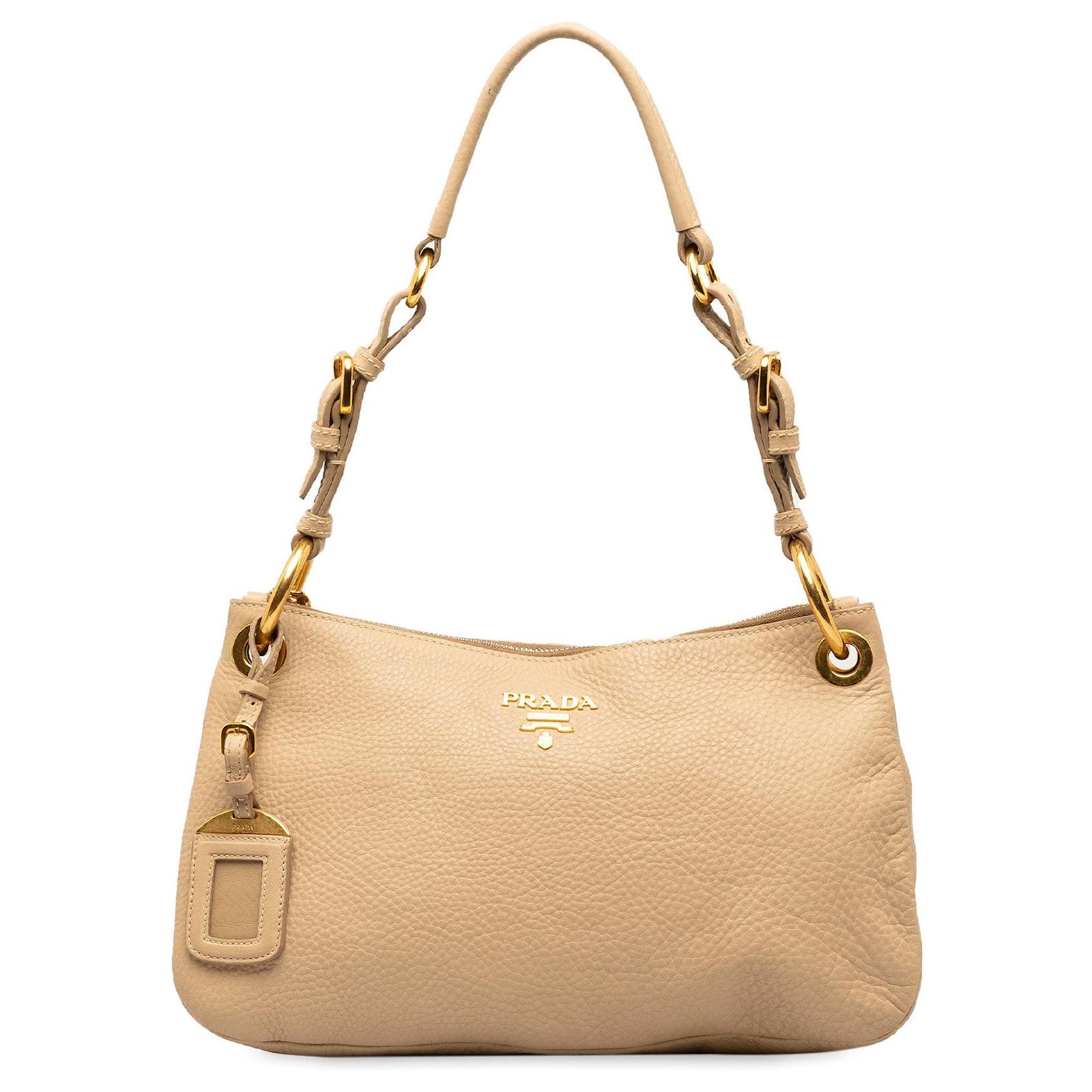 Tan Prada Vitello Daino Shoulder Bag Camel Leather ref.1283623 - Joli ...