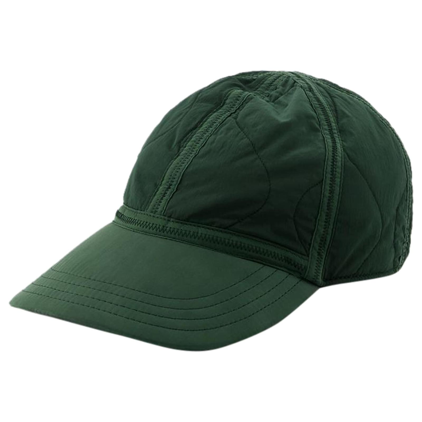 Quilted Cap - Burberry - Nylon - Khaki Green ref.1283937 - Joli Closet