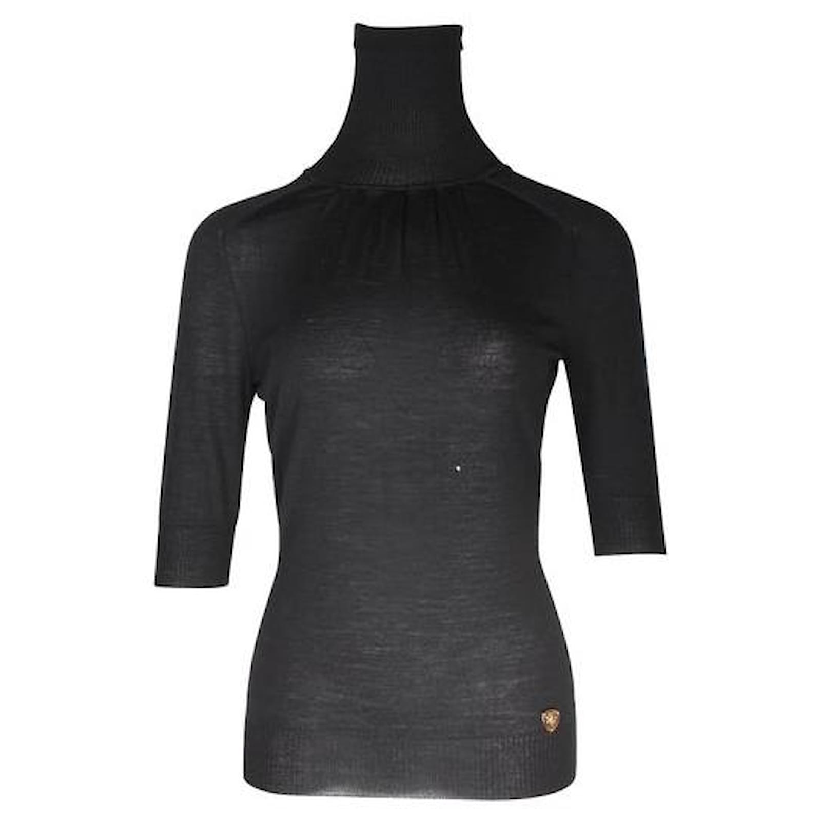 Gucci Black Turtle Neck Short Sleeve Wool ref.1286531 - Joli Closet