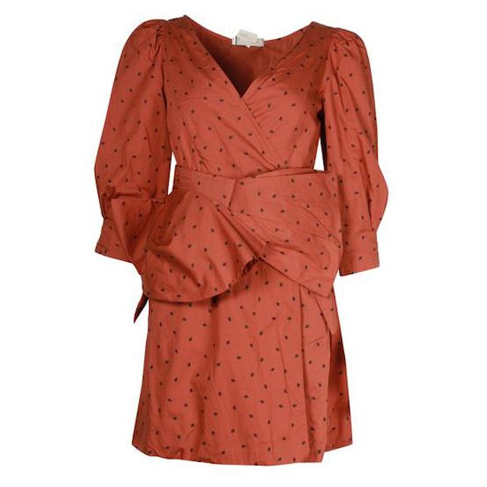 Chloé Burnt Orange Mini Dress Cotton ref.1287438 - Joli Closet