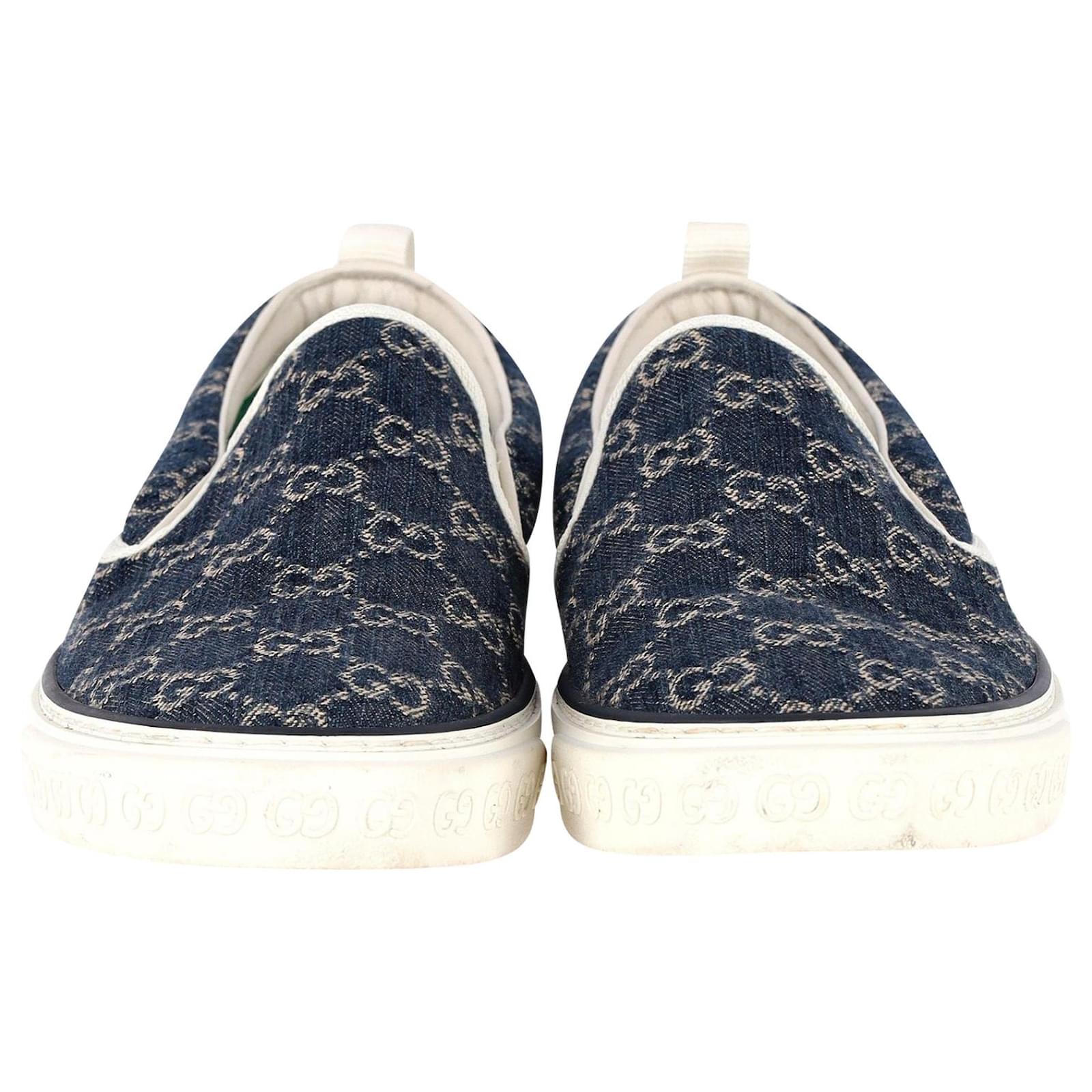 Gucci Tennis 1977 Slip-On Sneakers in Blue Denim Navy blue ref.1292181 ...