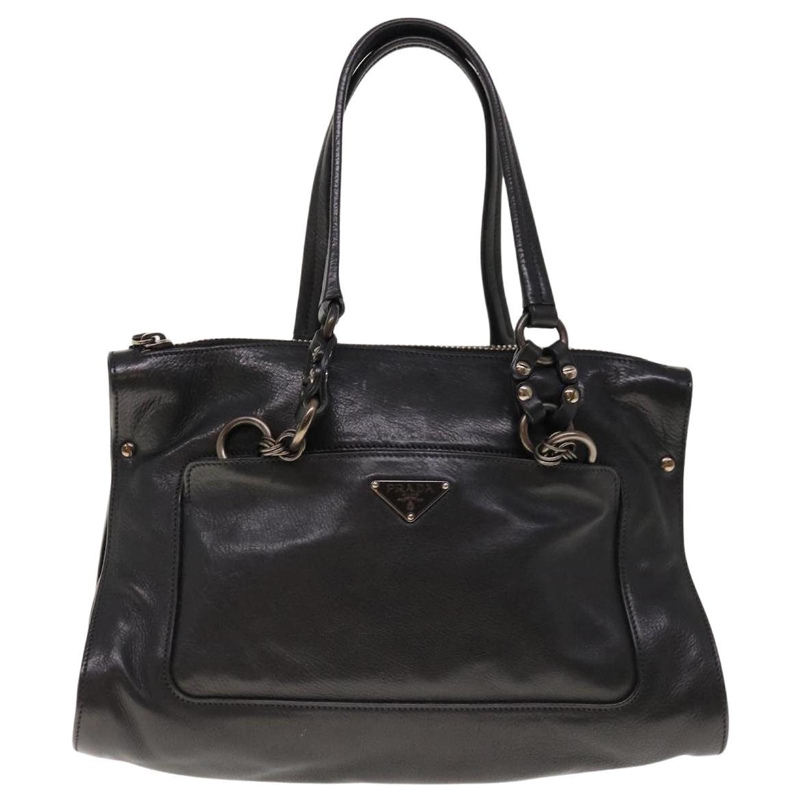 Prada Black Nappa Chain Tote bag Leather ref.1295522 - Joli Closet