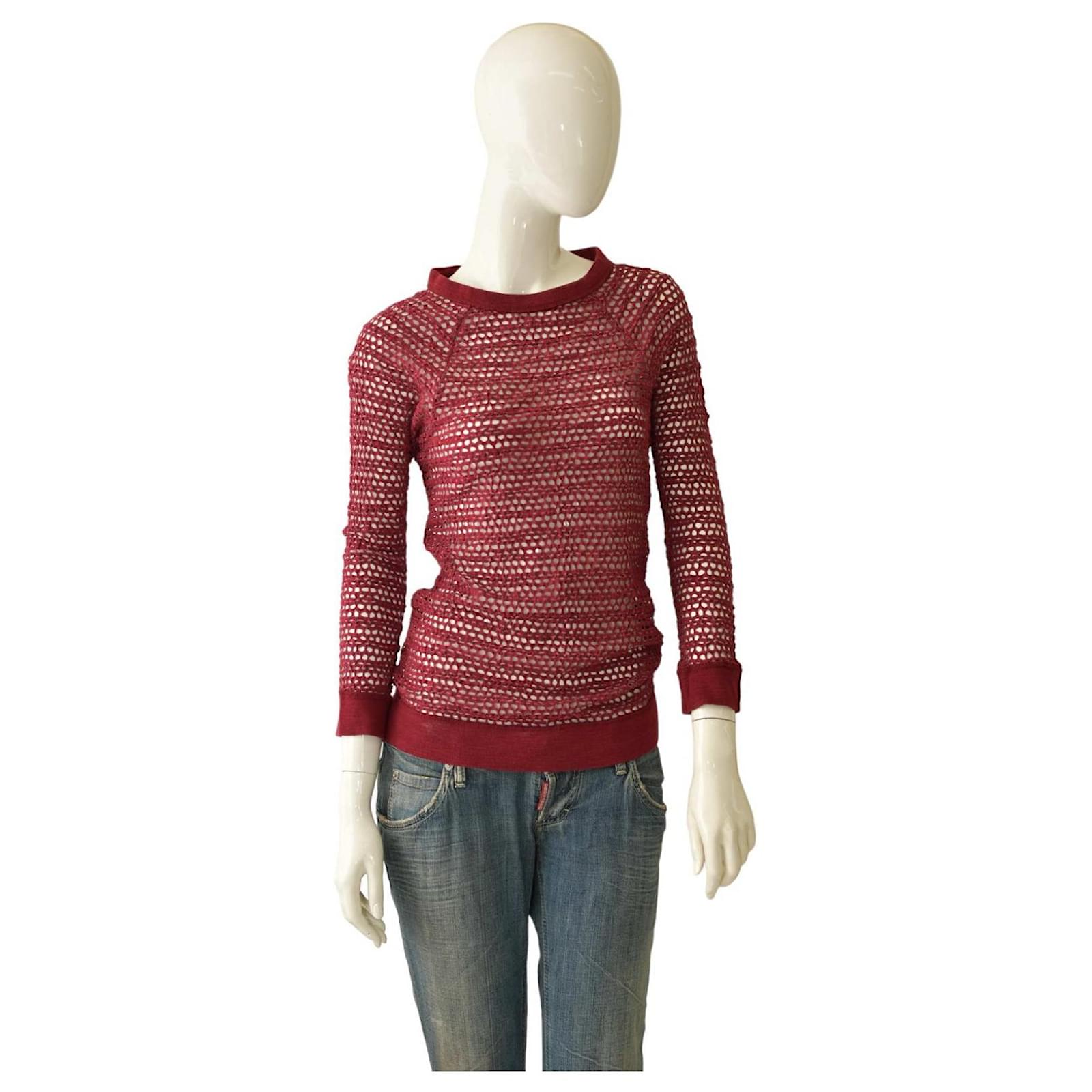 Isabel Marant Tops Dark red Cotton ref.1296015 - Joli Closet