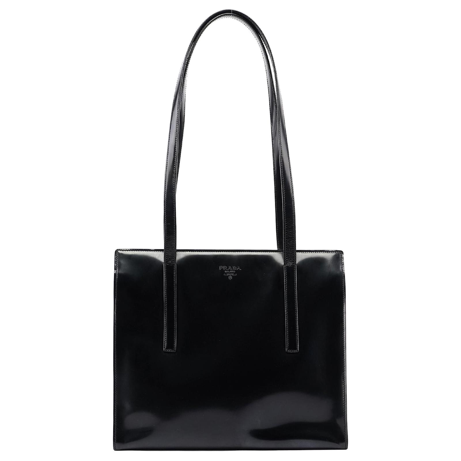 PRADA Totes Patent leather Black Re-Edition 1995 ref.1298137 - Joli Closet