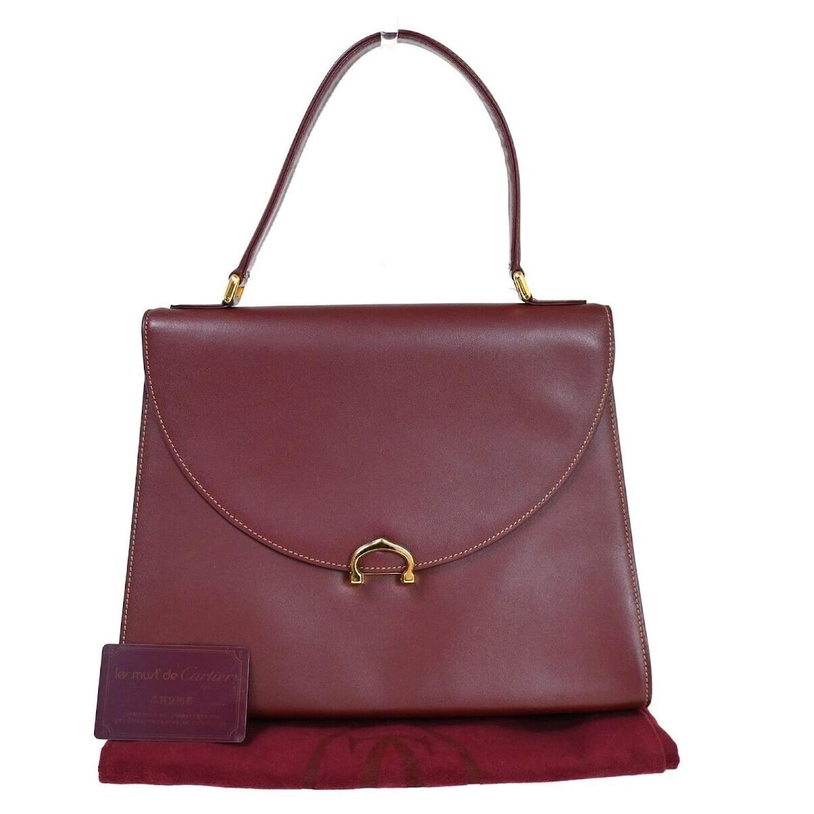 Cartier Must de Cartier Dark red Leather ref.1300135 - Joli Closet