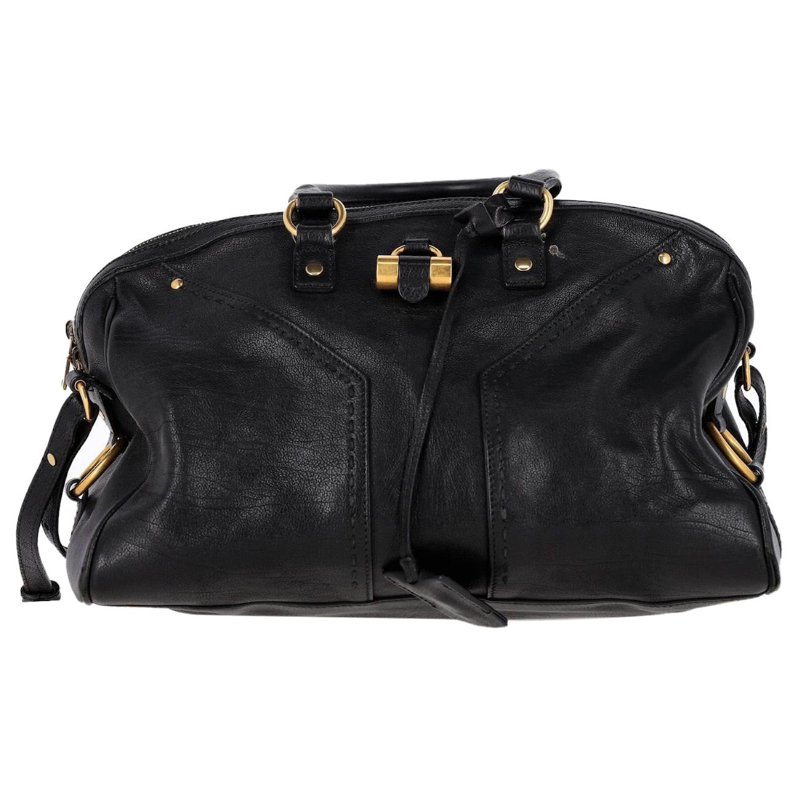 Yves Saint Laurent Large Muse Shoulder Bag in Black Leather (Sold ...