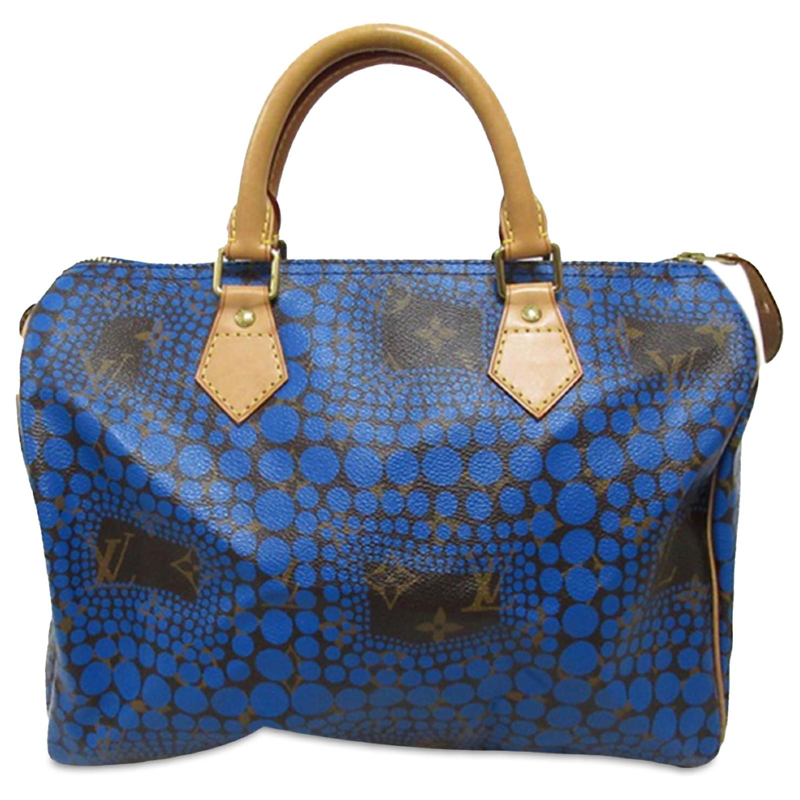 Louis Vuitton Bleu x Yayoi Kusama Monogramme Town Speedy 30 Cuir Toile ...
