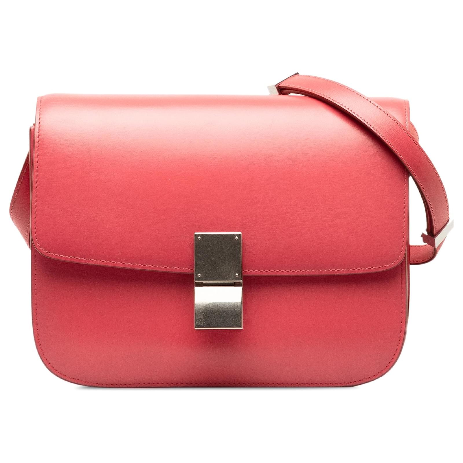 Céline Celine Pink Medium Calfskin Classic Box Leather Pony-style ...