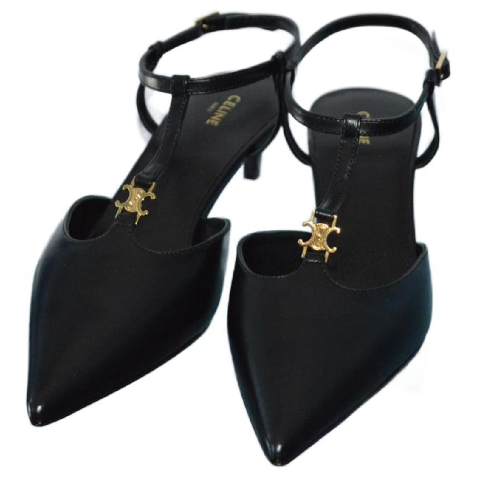 Céline Heels Black Leather ref.1326297 - Joli Closet