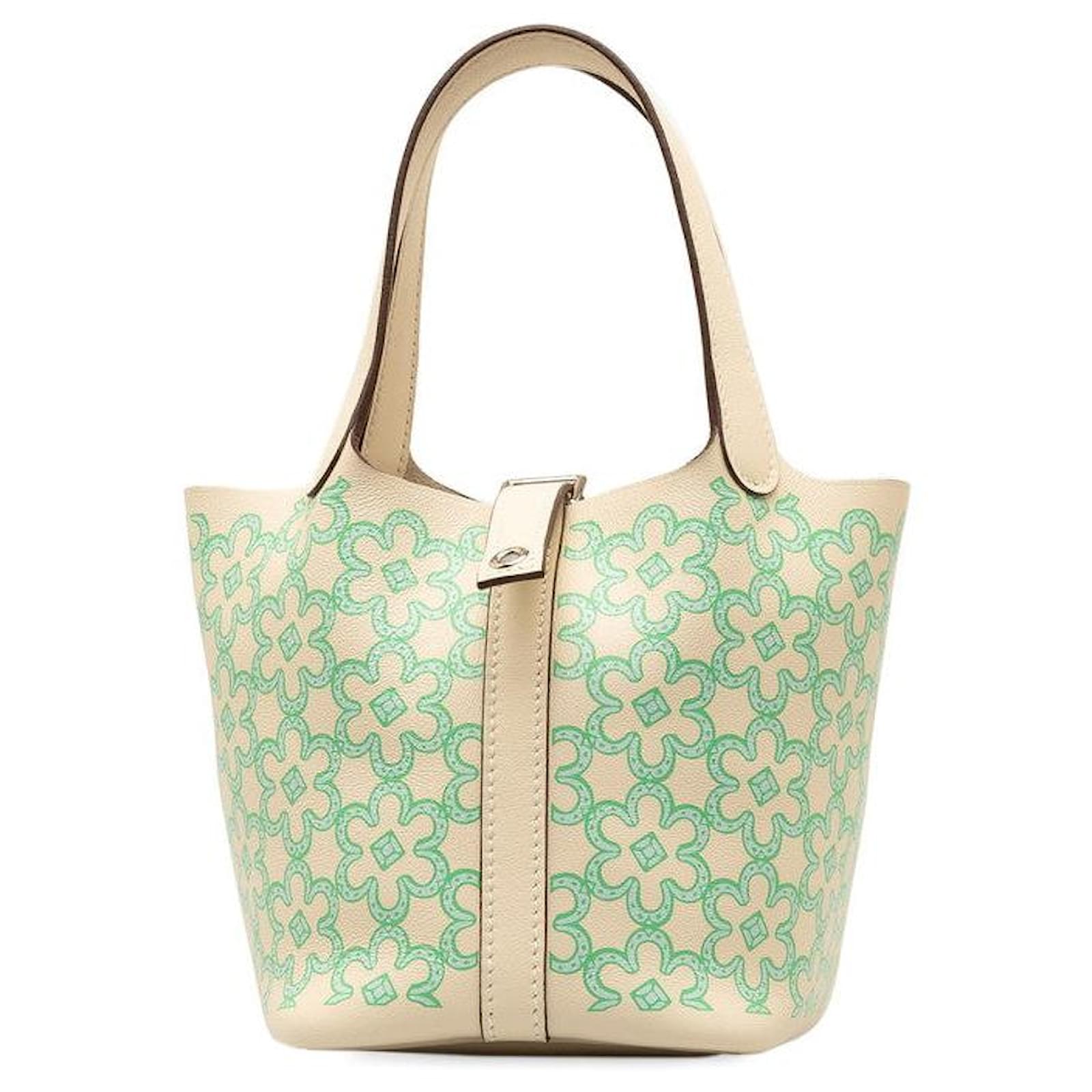 Hermès Hermes Swift Lucky Daisy Micro Picotin Lock Leather Handbag in ...