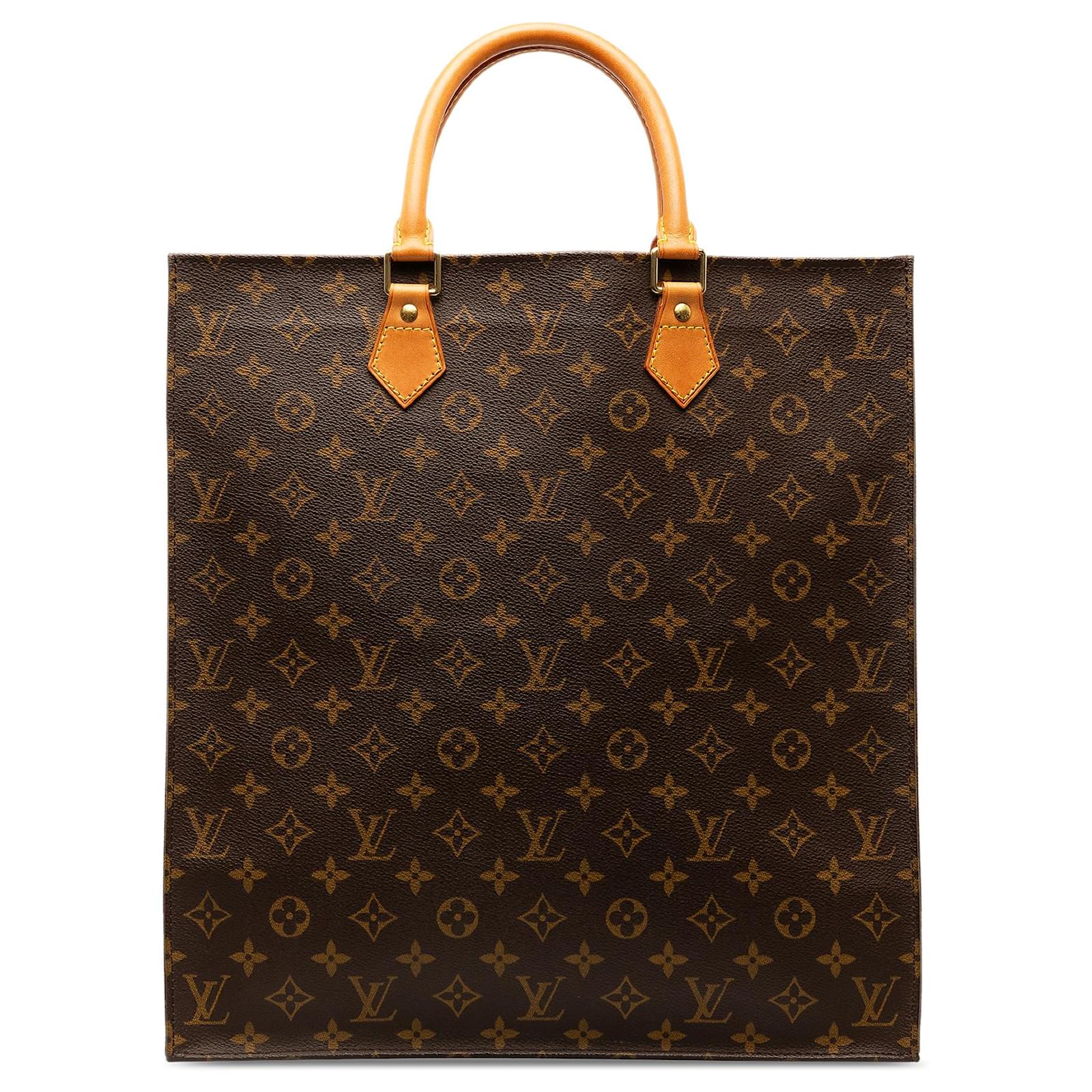 Louis Vuitton Brown Monogram Sac Plat Leather Cloth ref.1334322 - Joli ...