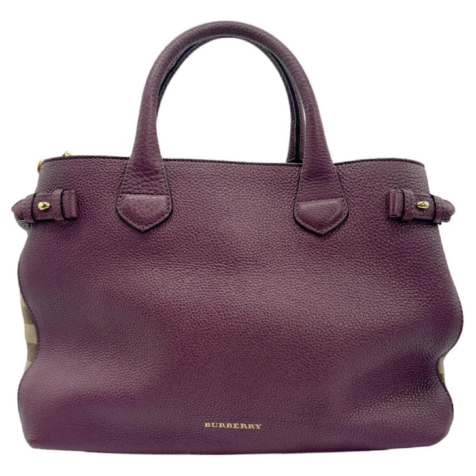 Burberry Banner Purple Leather ref.1335105 - Joli Closet